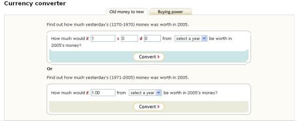 The National Archives’ Old Currency Converter | The Genealogy Corner